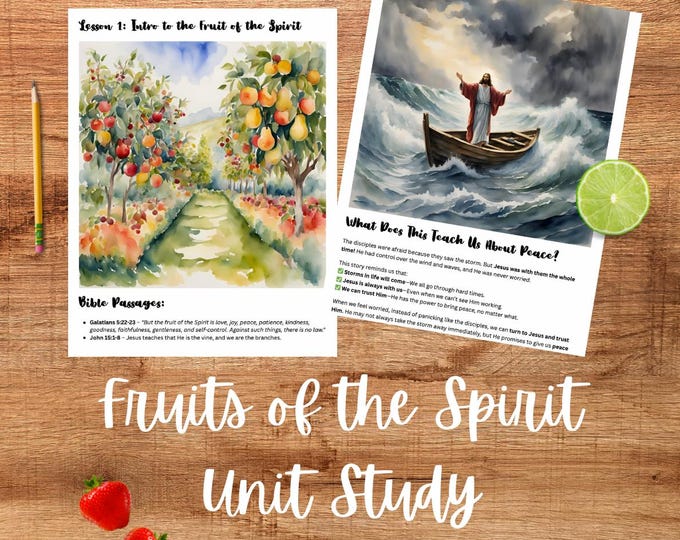 Fruit of the Spirit Bible Curriculum for Kids, Kids Bible Lessons ...