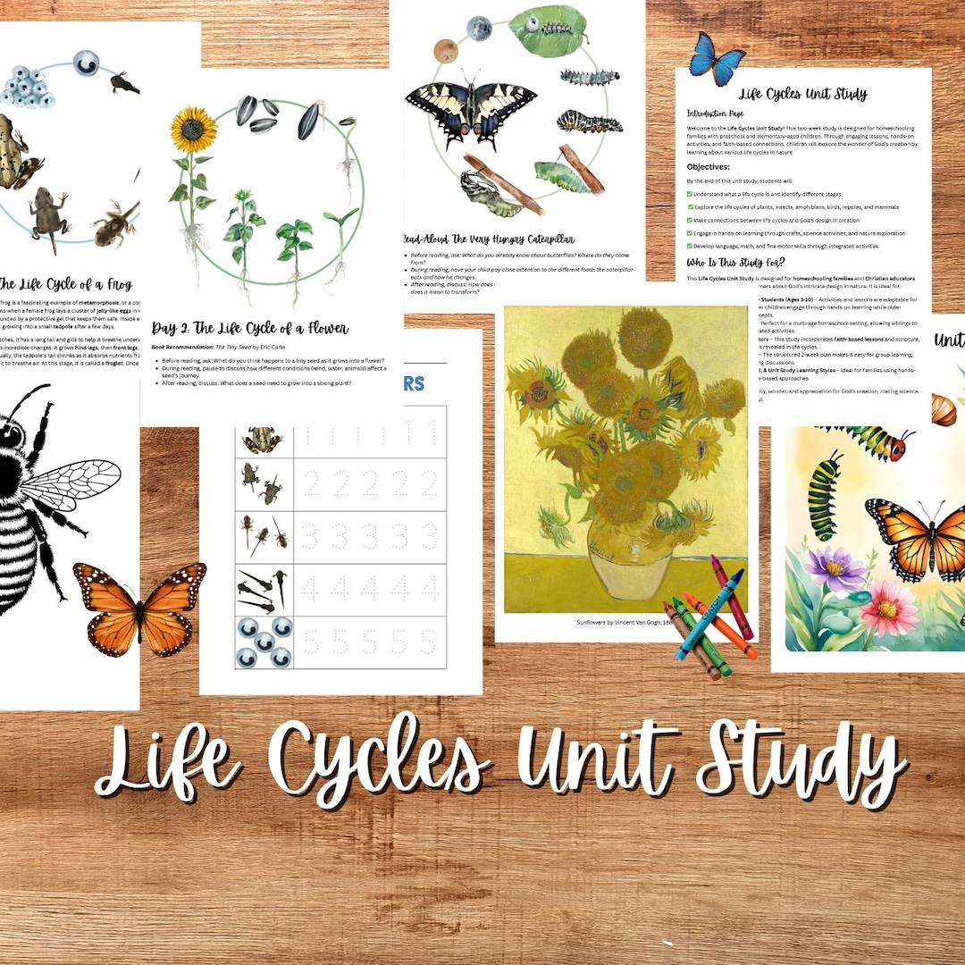 Life Cycles Unit Study | 50+ Pages | Homeschool Science Curriculum ...
