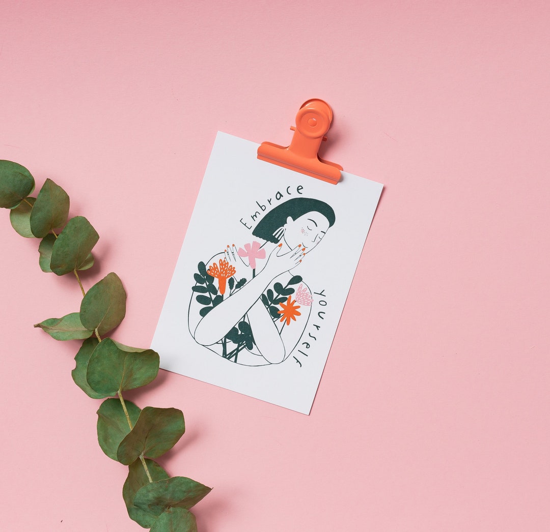 Postal "Abrázate", A6 - Etsy España