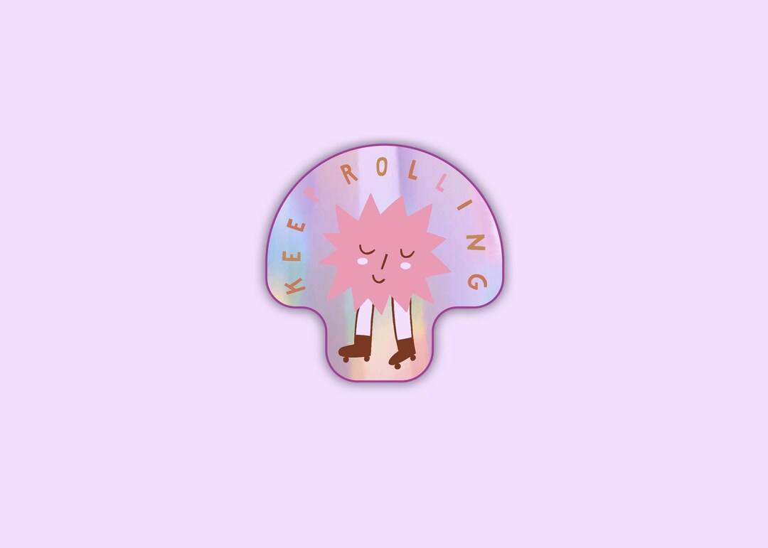 Keep Rolling’ Sticker - Holographic Effect - Etsy