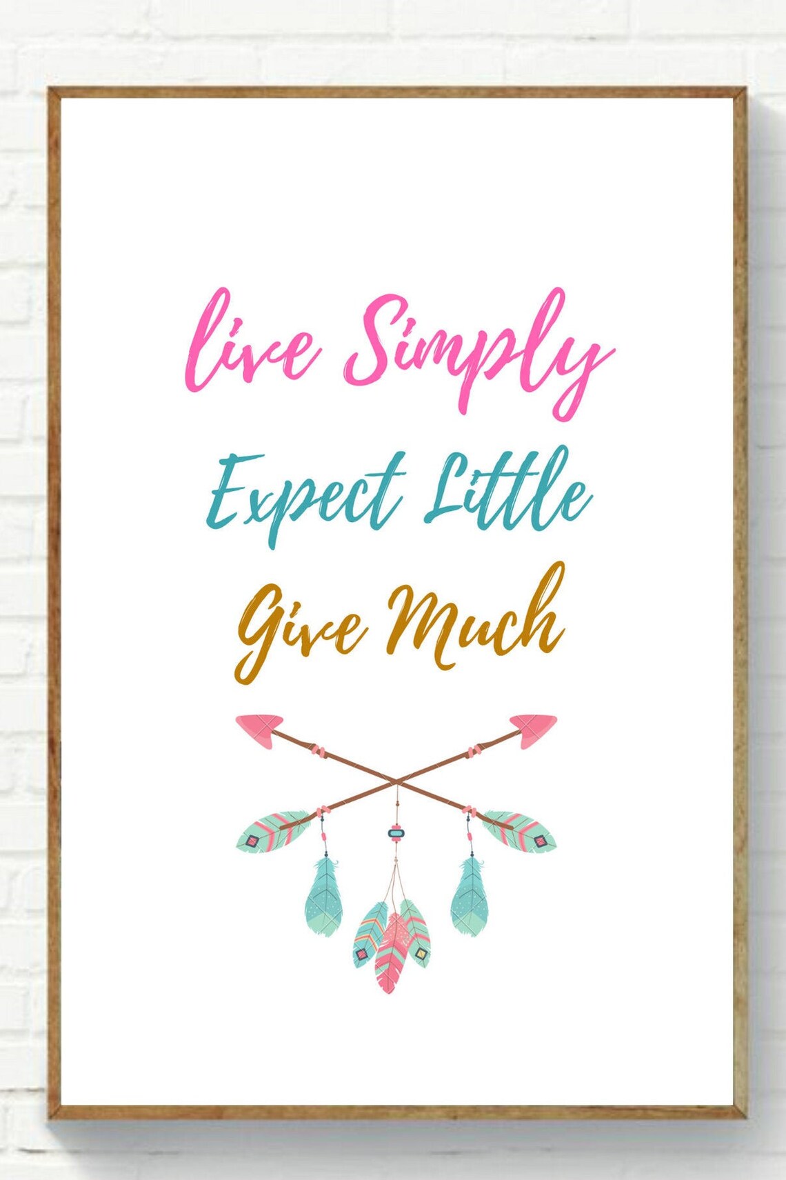 Boho Simple Words Art Wall Decor - Etsy