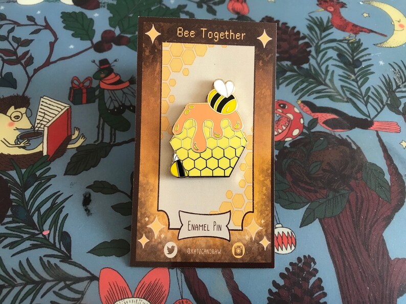 Bee Together Enamel Pin - Etsy