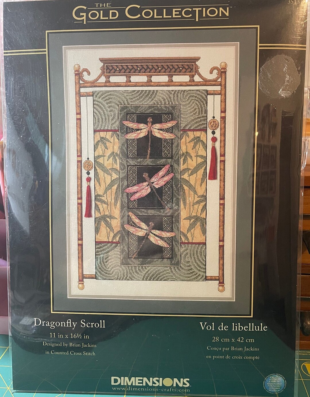 Dimensions Gold Collection Dragonfly Scroll Counted Cross Stitch Kit - Etsy