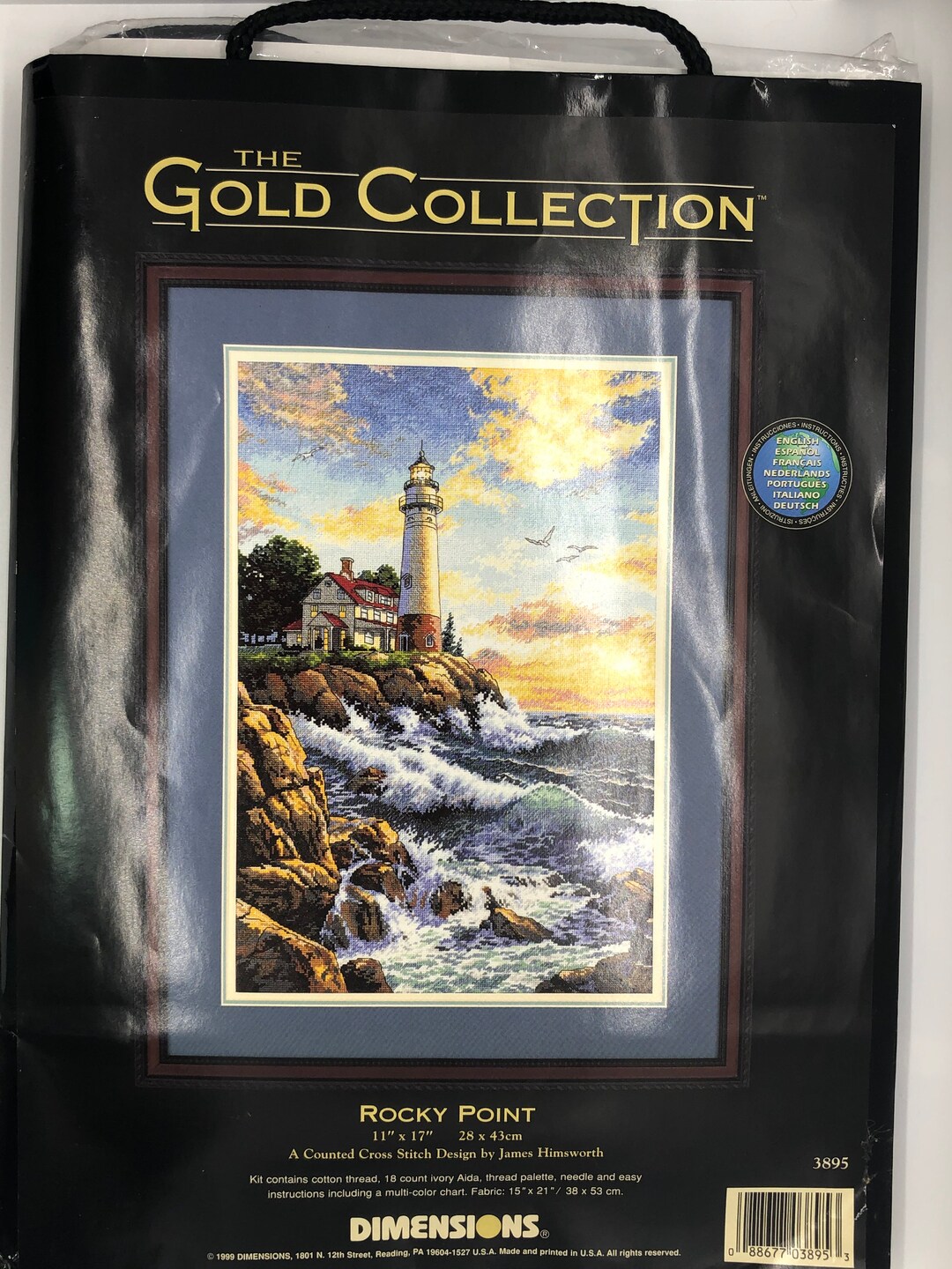 Vintage the Gold Collection Dimensions Rocky Point Cross Stitch Kit - Etsy