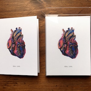 Anatomical Heart Love and Friendship Stationery Cards, Handmade ...