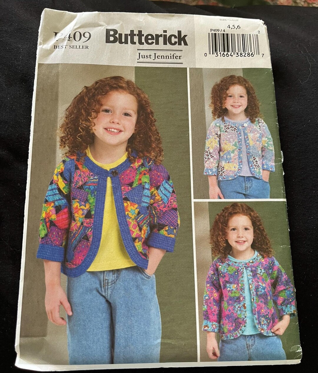 2003 Butterick Just Jennifer Pattern P409 Children's Patchwork Jacket ...