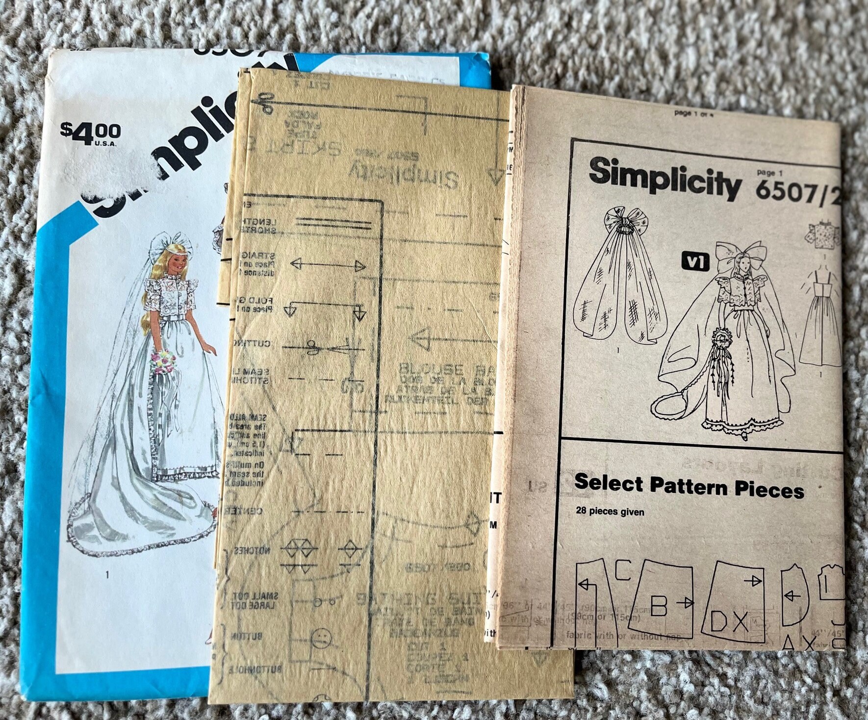 1984 Simplicity Pattern 6507 Wardrobe for 11 1/2 Dolls Uncut - Etsy