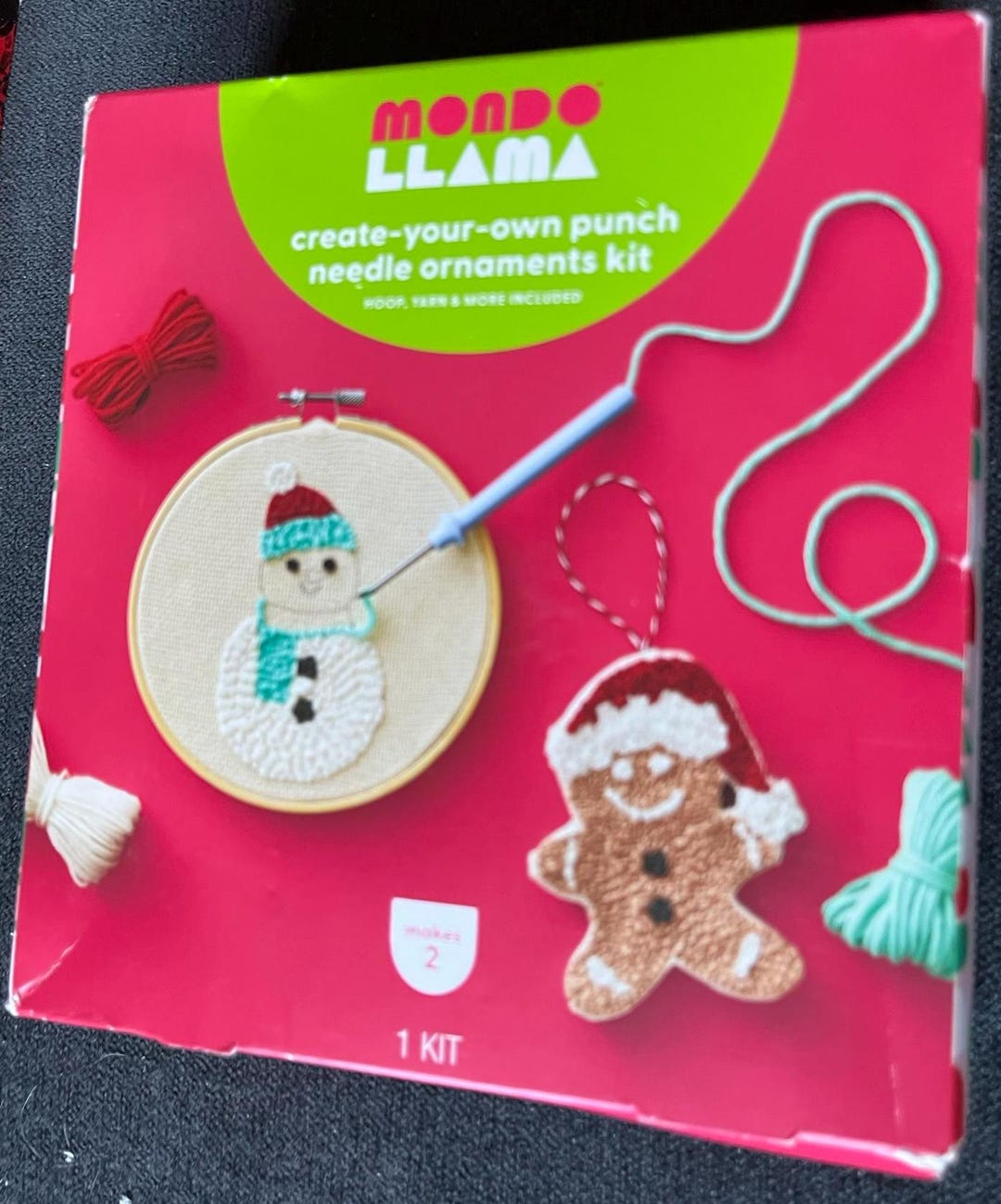 Mondo Llama Create Your Own Punch Needle Ornament Kit (makes 2) Nip ...