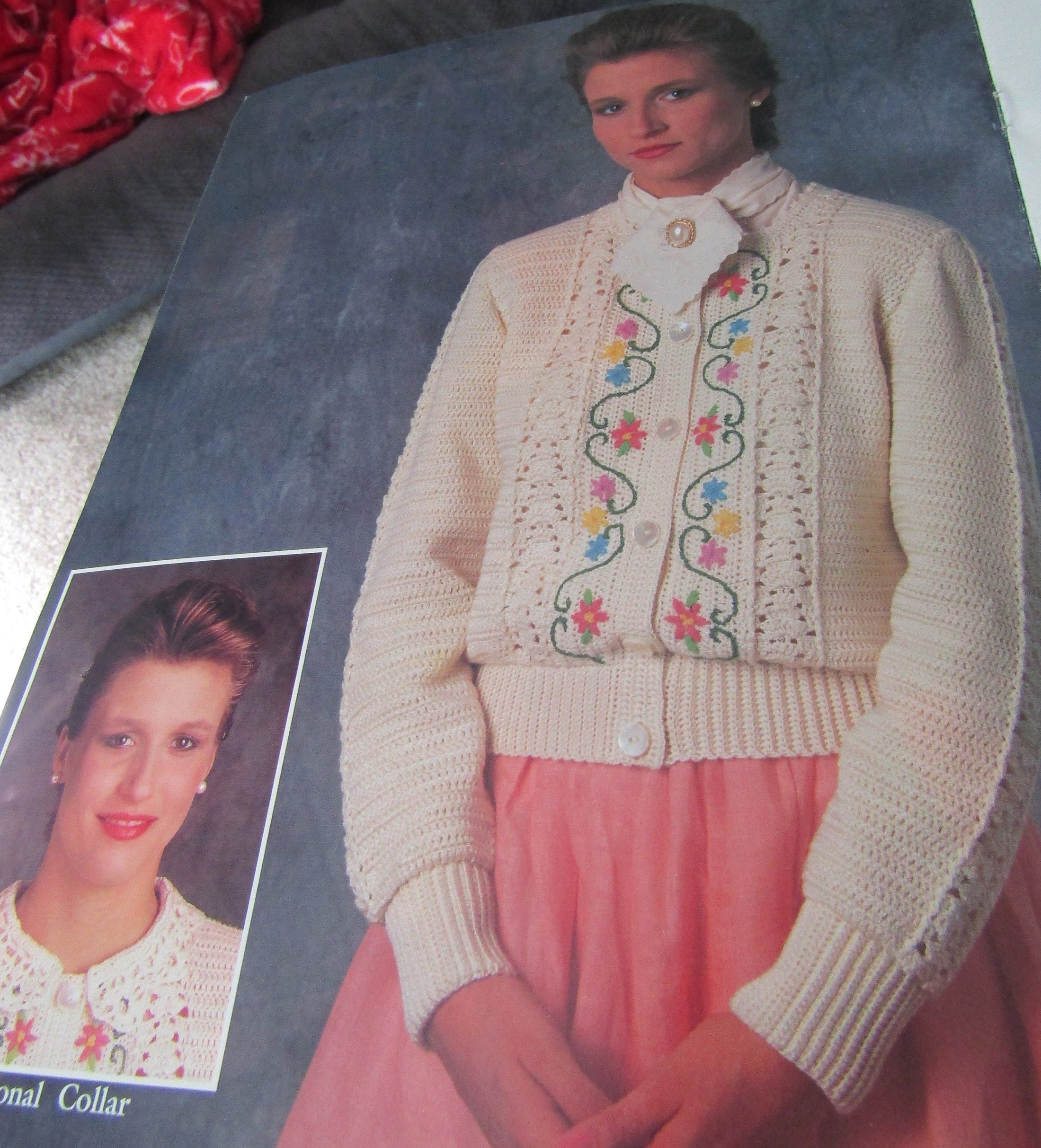 1990 Coats & Clark Red Heart Leaflet Springtime Sweaters Crochet VGC - Etsy