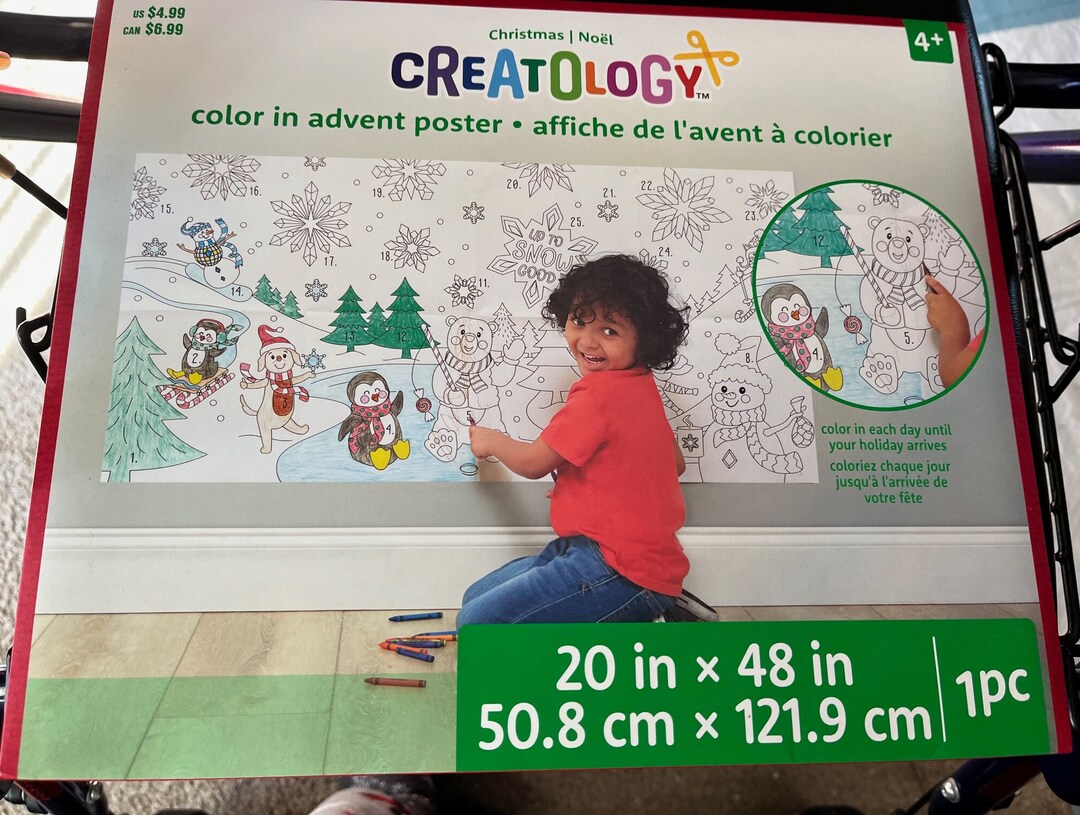 Creatology Christmas/noel Color in Advent Poster 20" X 48" 1 Pc NIP ...