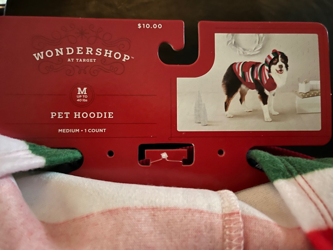 Wondershop Holiday Striped With Snowflake Dog and Cat Hoodie Sz M NWT ...
