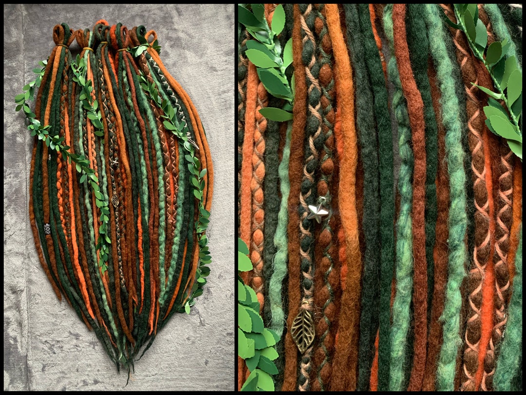 Elf Druid Dreadlocks Extensions Synthetic Dreads Green Blonde Black ...