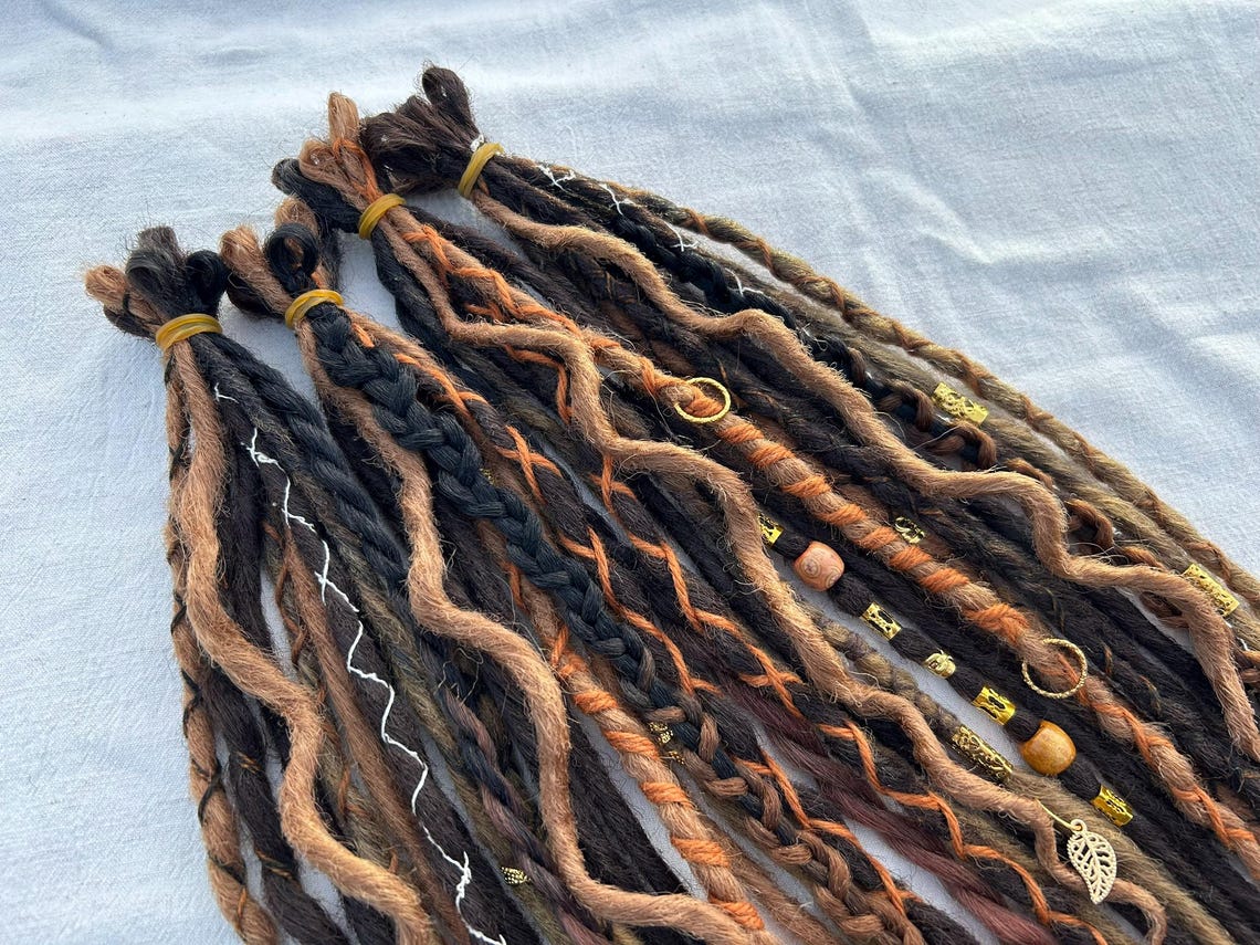 Autumn Time Boho Synthetic Dreadlocks Custom Made Handmade Dreads in ...
