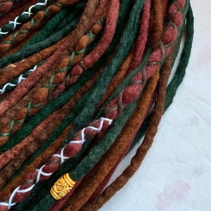 Natural Herbalist Dreadlocks Extensions Synthetic Dreads Brown Red Dark ...