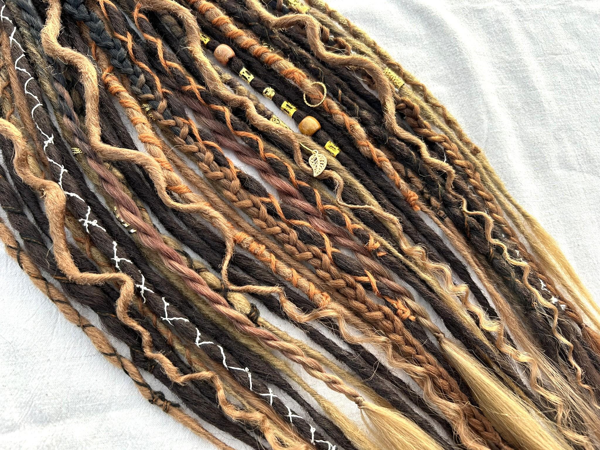 Autumn Time Boho Synthetic Dreadlocks Custom Made Handmade Dreads in ...