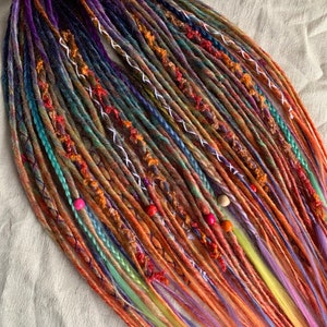 Rainbow Love Custom Made Dreadlocks Extensions Synthetic Dreads Blonde ...