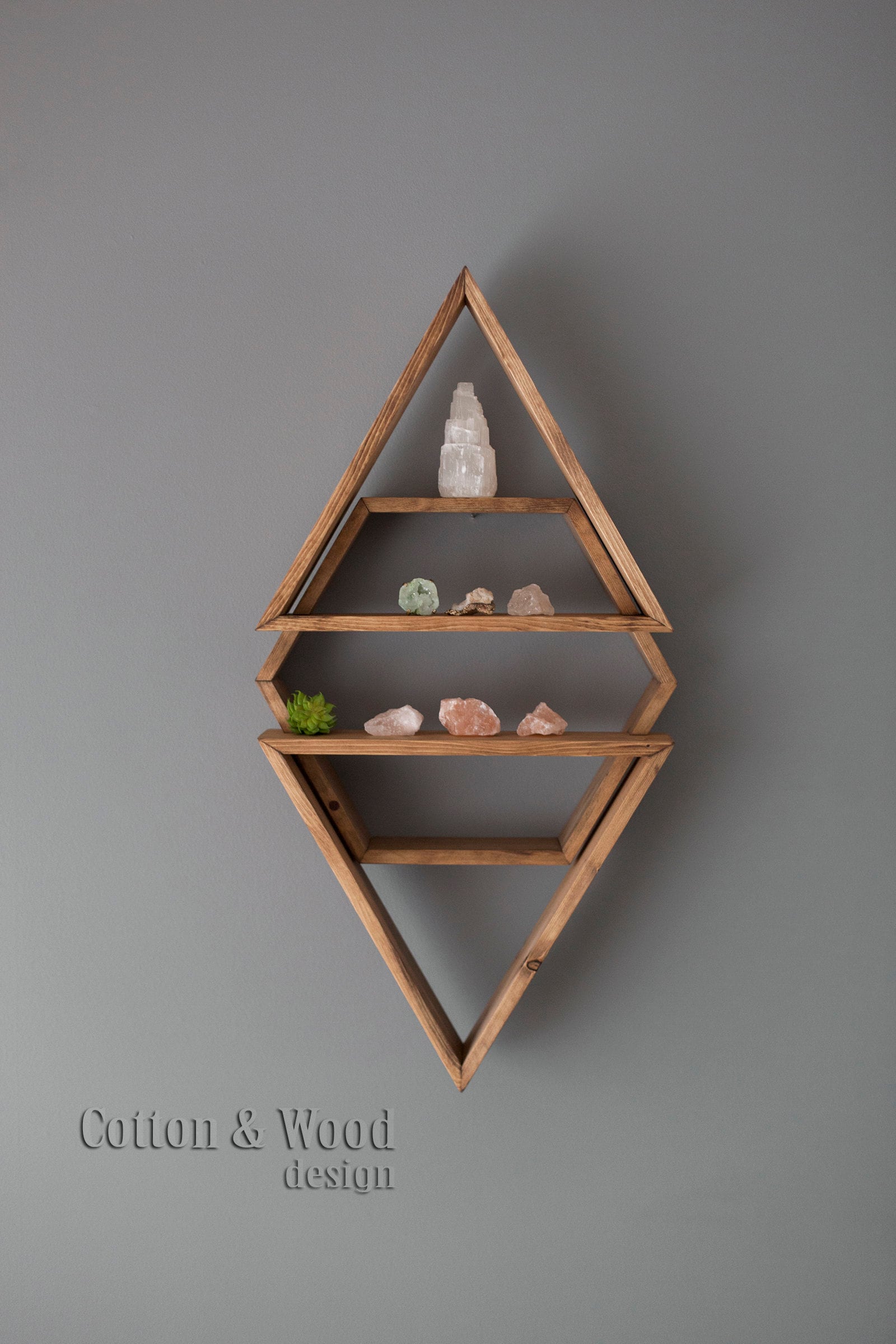 3D Floating Shelf 3in1 3 Pc 1 Hexagon & 2 Triangles . Solid | Etsy