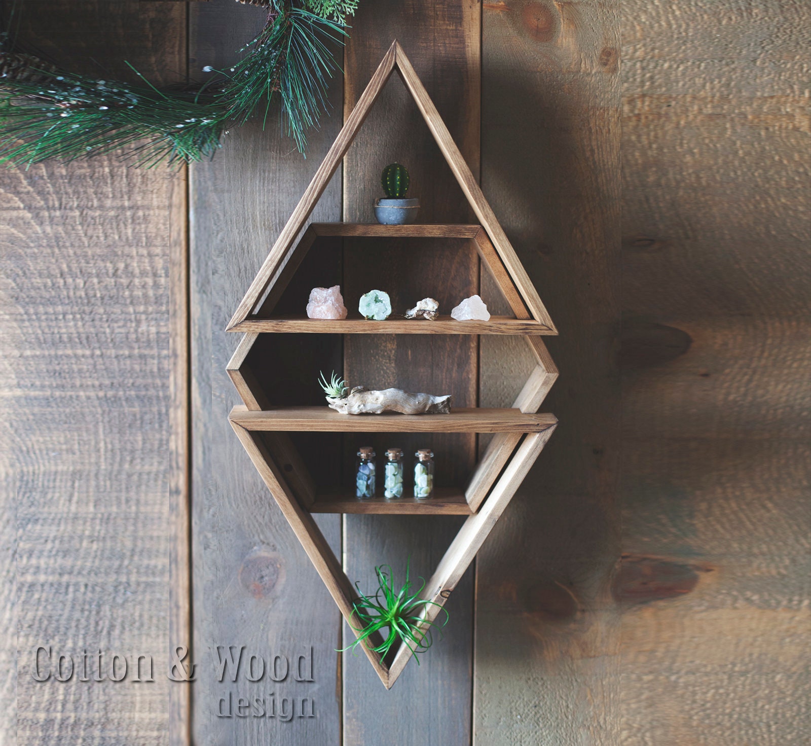 3D Floating Shelf 3in1 3 Pc 1 Hexagon & 2 Triangles . Solid | Etsy