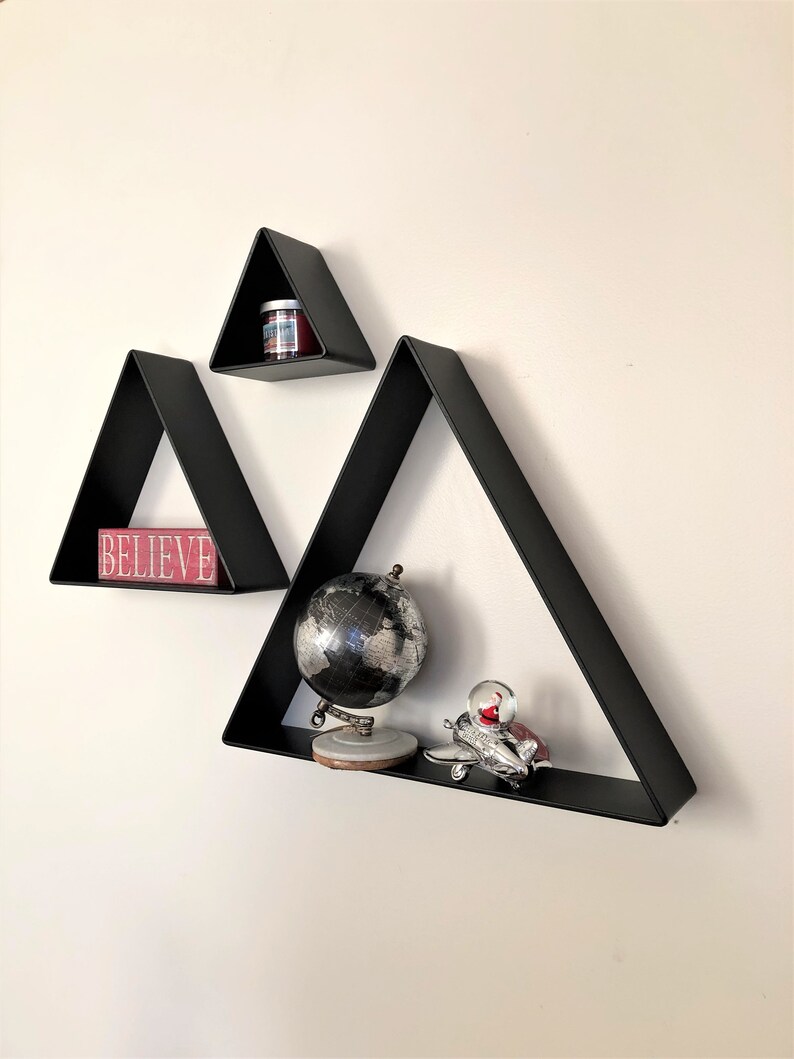 Metal Triangle Shelves set of 3 - Etsy
