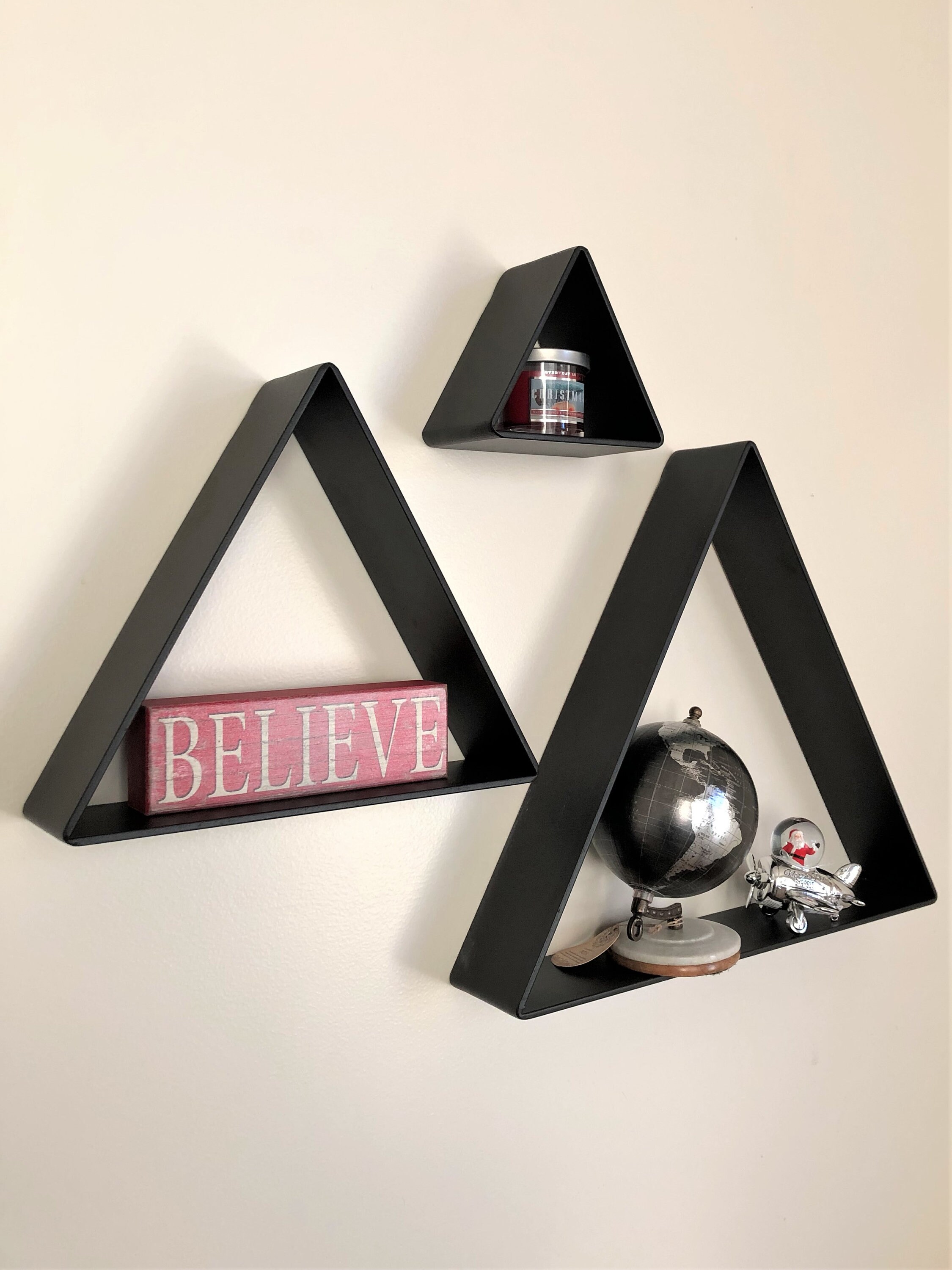Metal Triangle Shelves set of 3 - Etsy