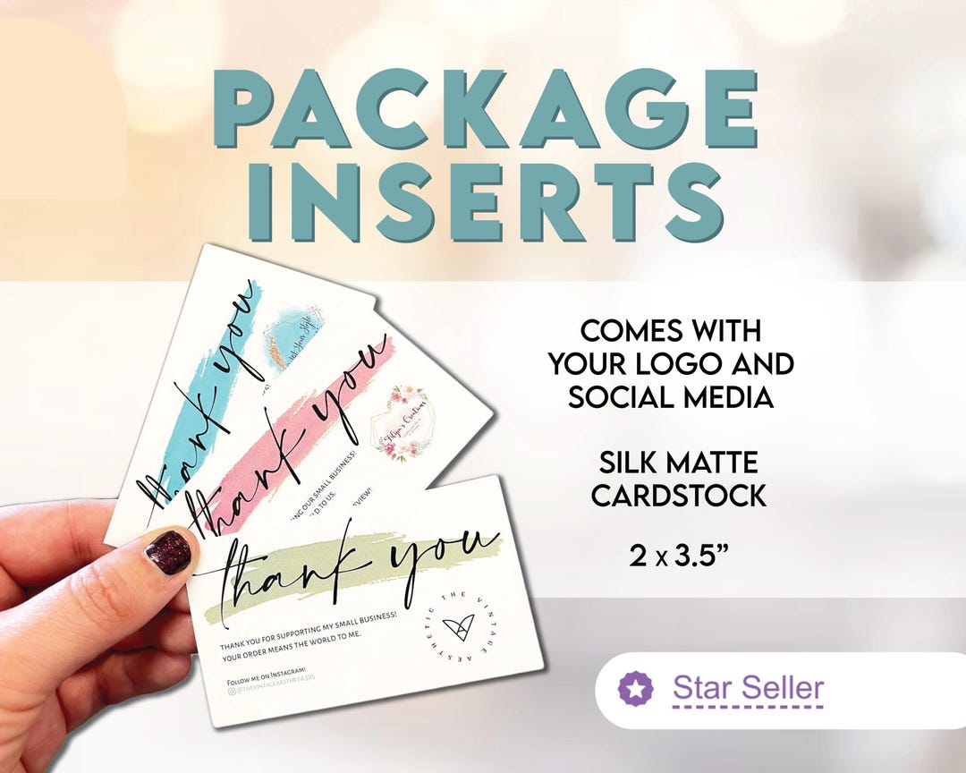 Package Inserts for Small Businesses | Thank You Cards Printed With ...