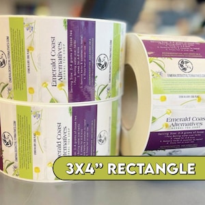Rectangle Labels | Custom Printed Stickers on a Roll | Matte or Gloss ...
