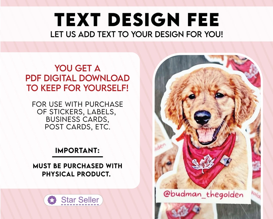 Custom Text Design Fee | Add Text to Your Image | Create a Custom Text ...