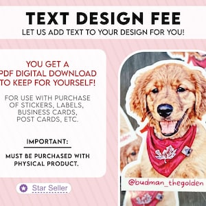Custom Text Design Fee | Add Text to Your Image | Create a Custom Text ...