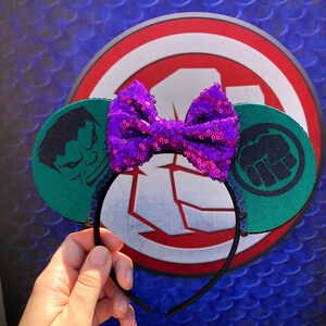 Hulk Inspired Mouse Ears,hulk Inspired Ears, Avengers Ears, Marvel ...
