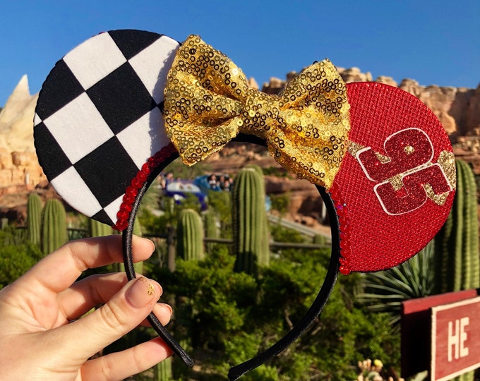 Lightening Mcqueen Inspired Mouse Ears Cars Inspired Mouse | Etsy