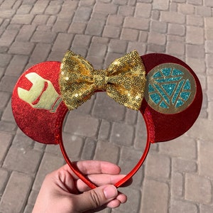 Iron Man Mouse Ears, Iron Man Ears, Iron Man Mickey Ears, Avengers Ears ...