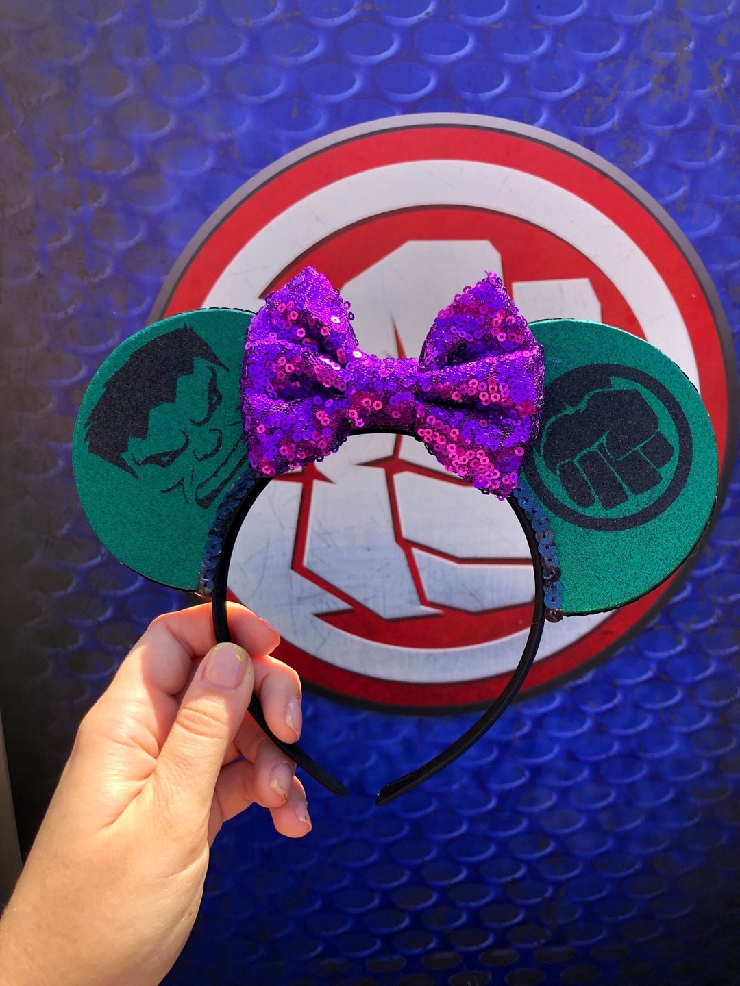Hulk Inspired Mouse Ears,hulk Inspired Ears, Avengers Ears, Marvel ...