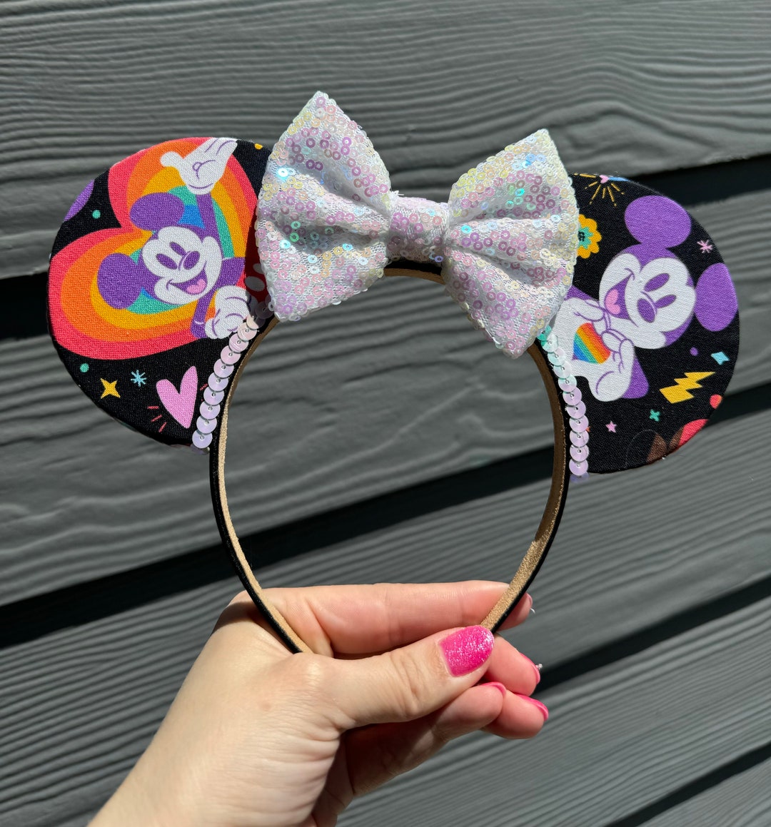 Pride Mouse Ears, Pride Mickey Ears, Pride Ears, Rainbow Mouse Ears ...