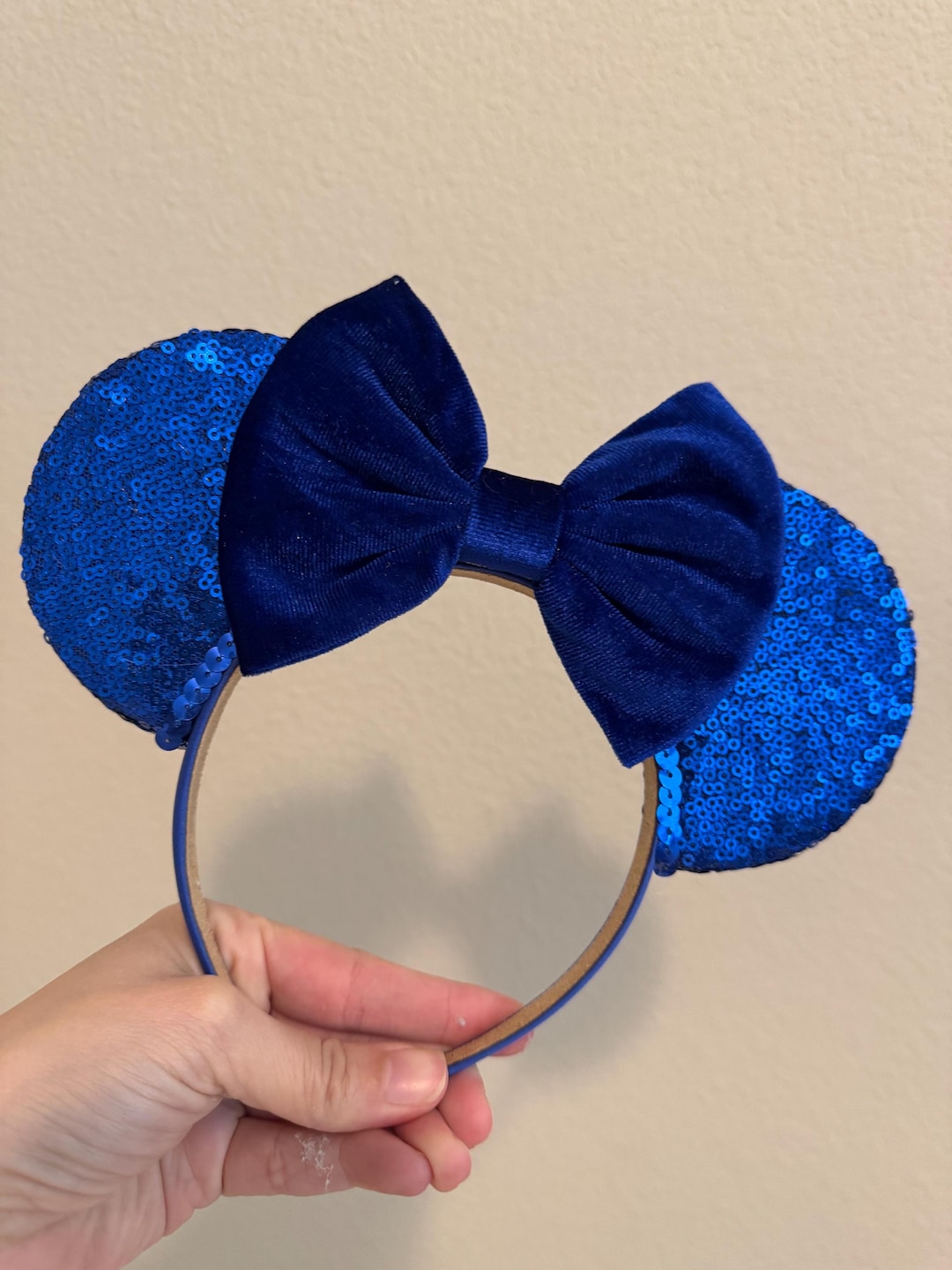 Blue Sparkle Mouse Ears, Blue Sequin Mickey Ears, Royal Blue Sparkle ...
