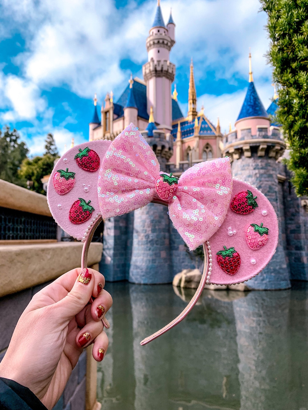 Strawberry Mouse Ears, Snack Mouse Ears, Strawberry Mickey Ears, Snack ...
