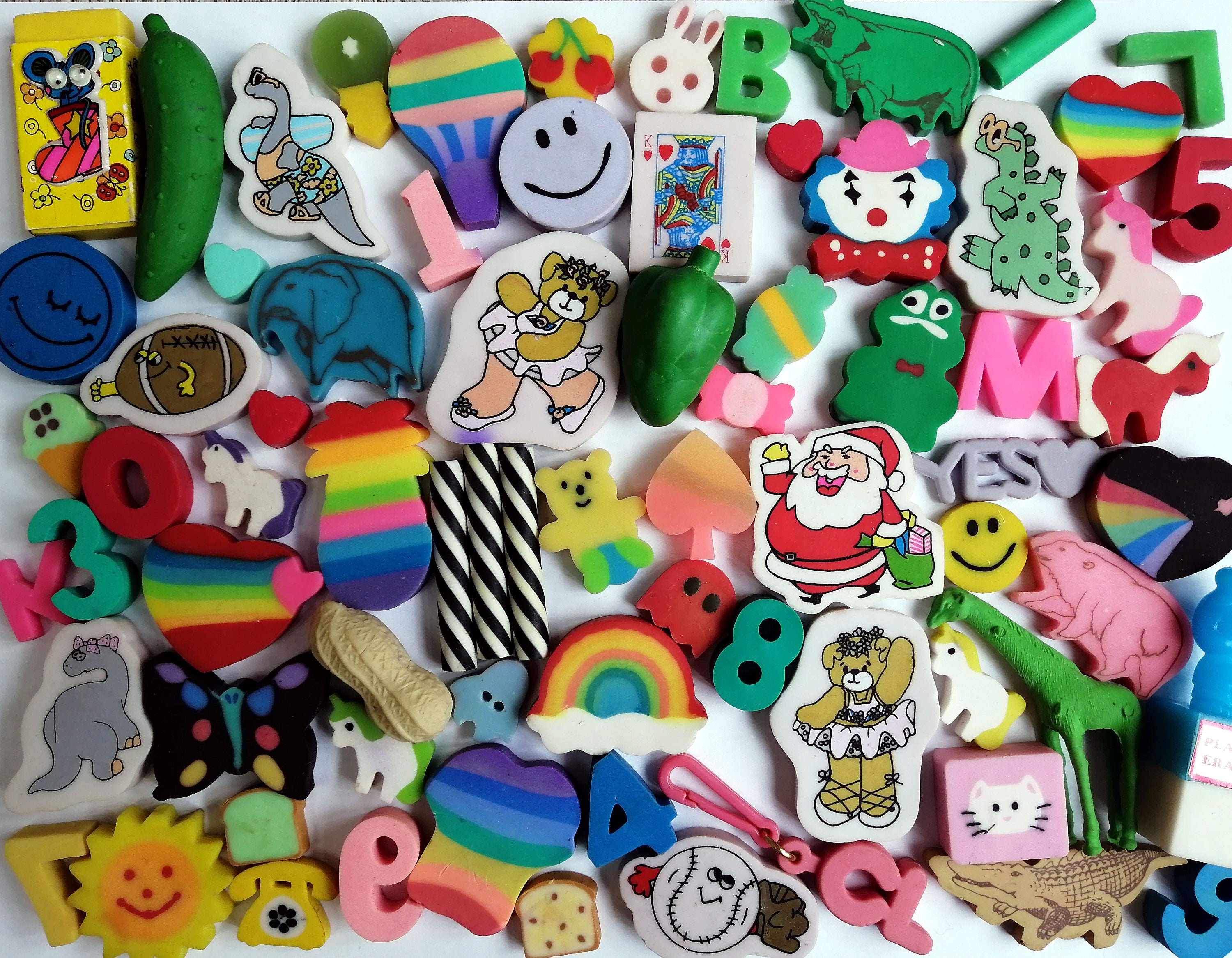 Vintage Eraser Lot / Collection of 1980 / 74 Items - Etsy