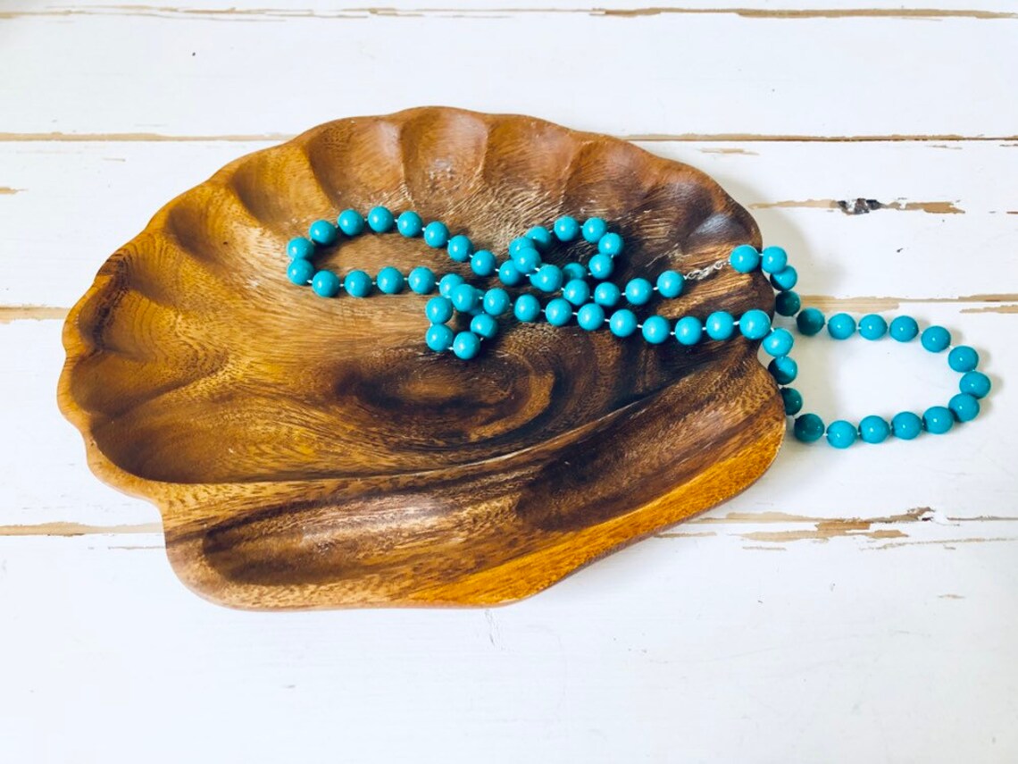 Teak Shell Wooden Tray, Vintage Teak Wooden Tray, Nautical Vintage Tray ...