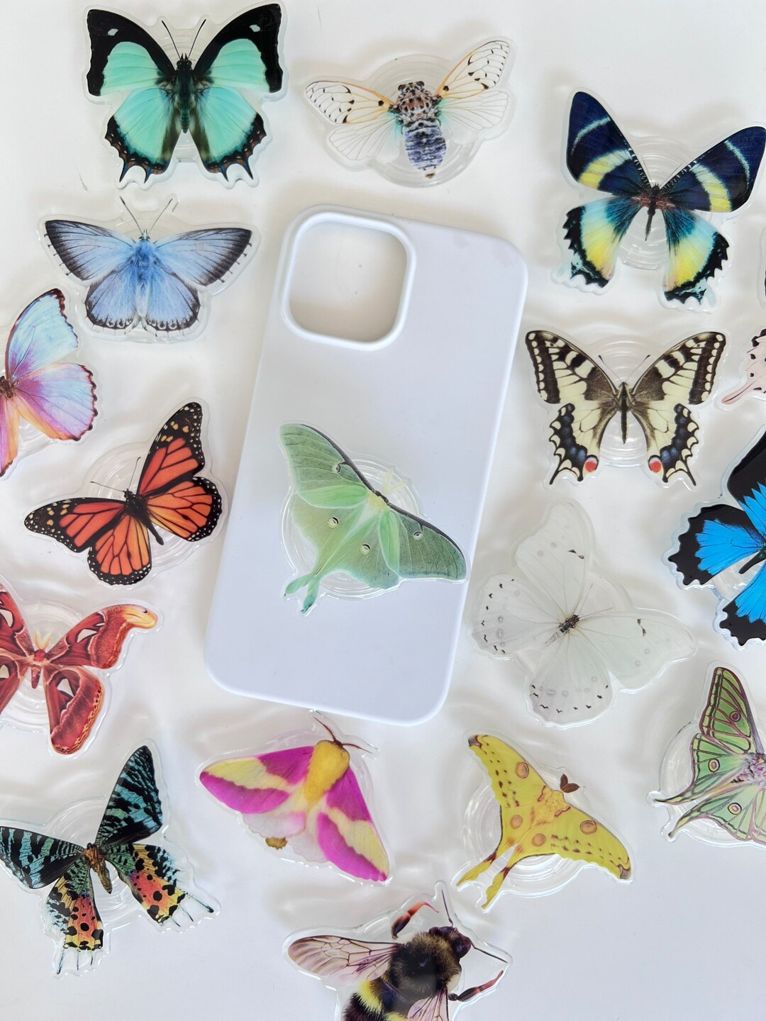 Luna Moth Phone Grip-rare Butterfly Phone Stand-monarch-swallowtail ...