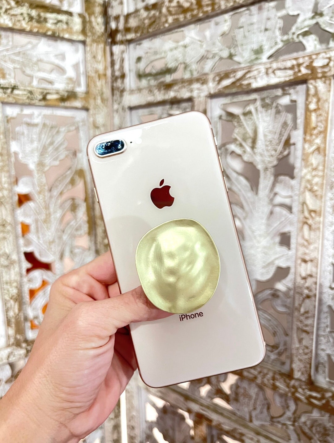 Matte Gold Phone Grip Gold Aesthetic Phone Stand Brushed - Etsy