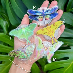 Luna Moth Phone Grip-rare Butterfly Phone Stand-monarch-swallowtail ...