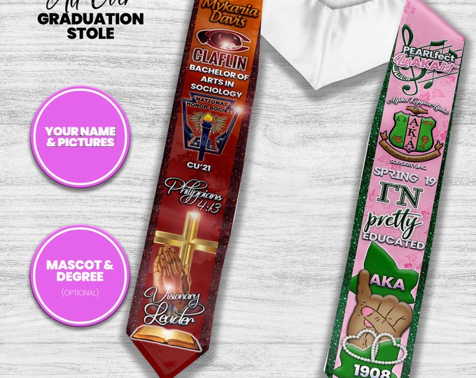 Alpha Kappa Alpha, Soror,aka Graduation Stoles,class of 2023,grad ...