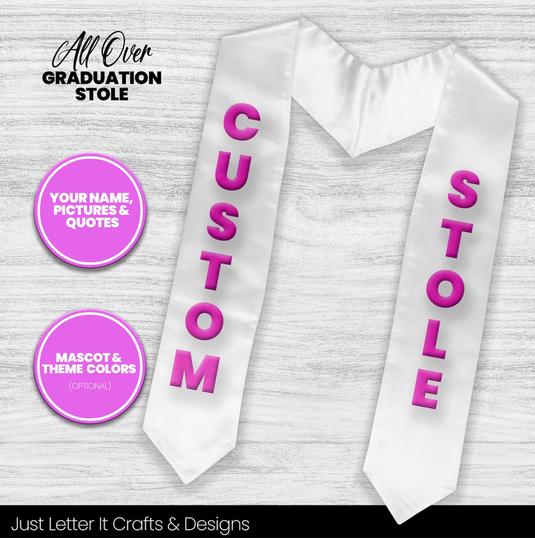 Custom Request Graduate Stoles, Class of 2025, Grad Stoles, Custom Stole, Graduation Sash ...