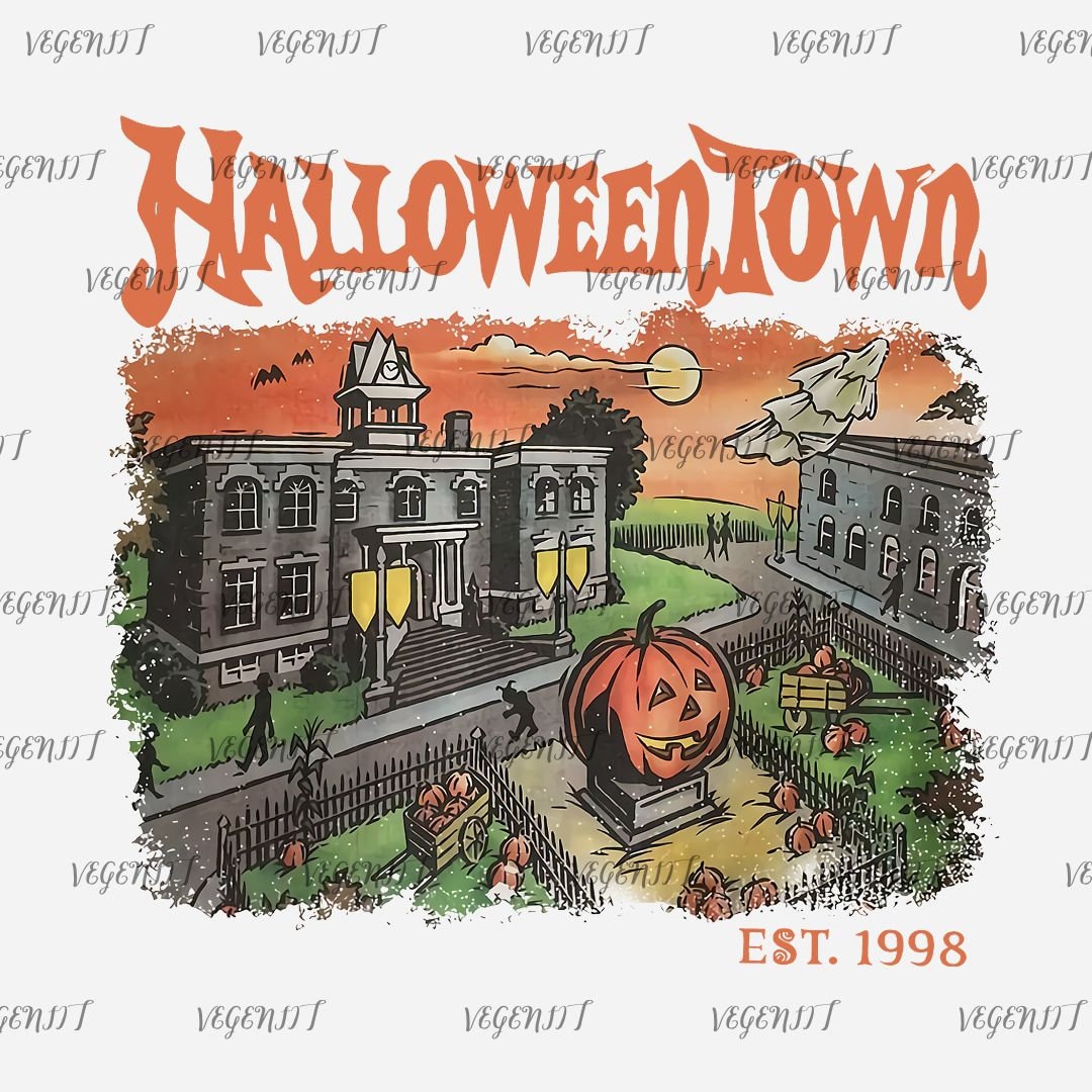 Halloween Town Est 1998 PNG Download, Vintage Halloweentown Png ...