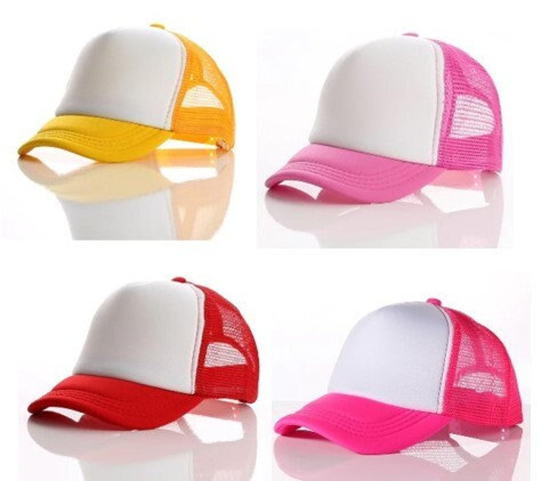 Girl's Colorful Summer Softball Hats 4-pack - Etsy