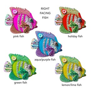 Fish Sticker, Appliqué Green Tropical Fish Art Sticker, Embroidered ...