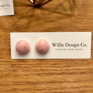 Felted Wool Stud Earrings - Etsy