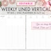 EDITABLE Big Happy Planner Printable Insert, Weekly Lined Vertical ...