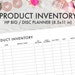 Product Inventory Printable, Big Happy Planner Printable Inserts ...