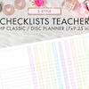 Big Teacher Happy Planner Classroom Checklist Printable Insert, Teacher ...