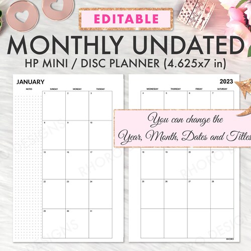 EDITABLE Mini Happy Planner Inserts Happy Planner Printable - Etsy